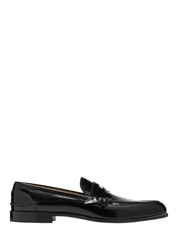CHRISTIAN LOUBOUTIN Patent Leather Loafers - Black