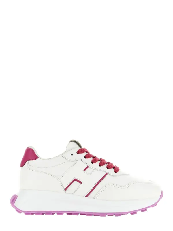 Hogan Logo-patch Leather Sneakers - White