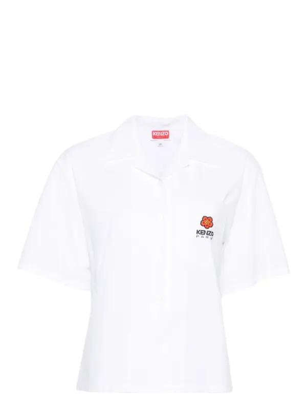 Kenzo Boke Flower Cropped Shirt - White