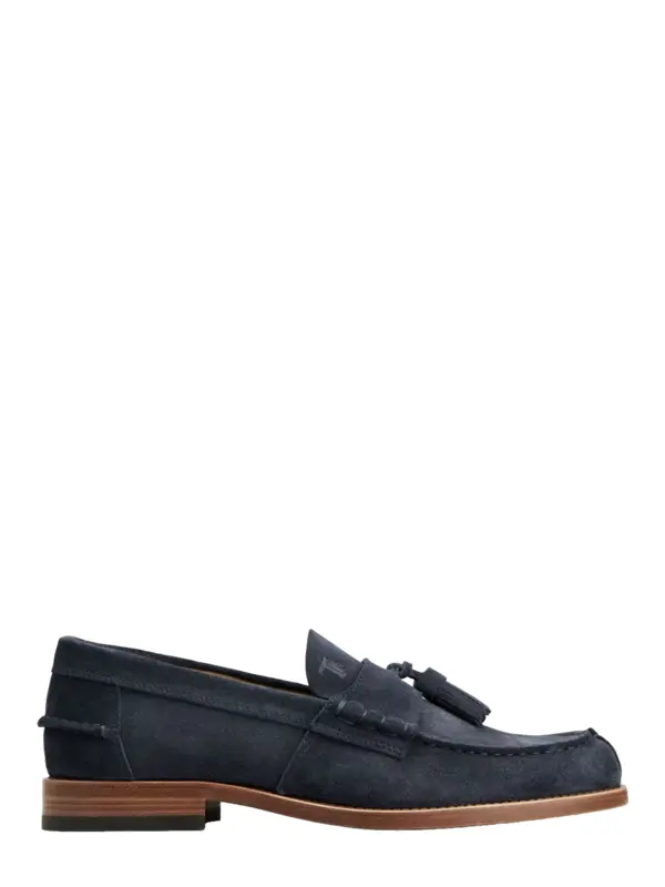 TOD'S Tassel-detail Suede Loafers - Blue