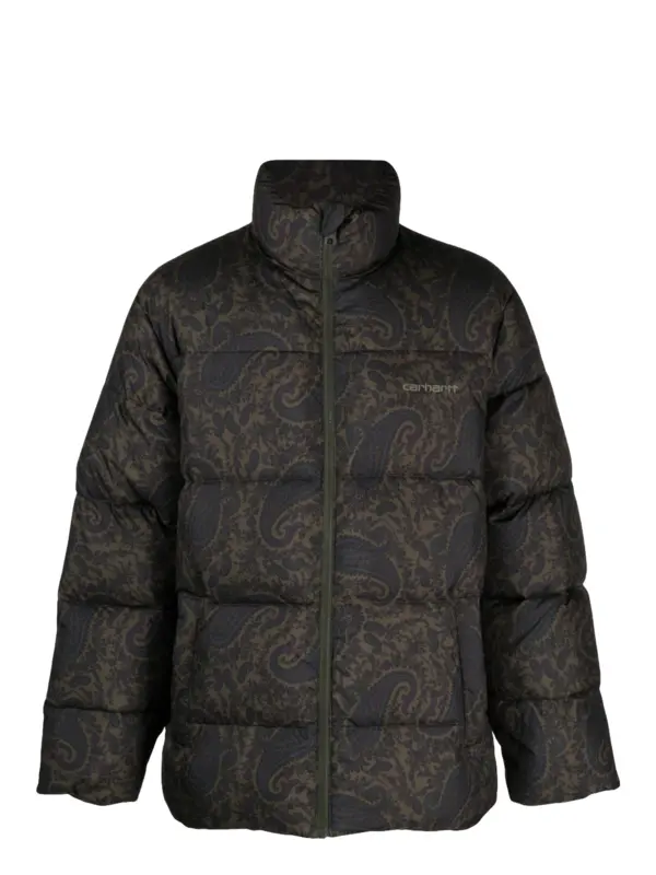 Carhartt Work In Progress Springfield Paisley-print Puff Jacket - Green