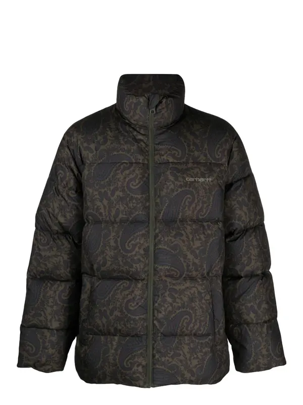 Carhartt Work In Progress Springfield Paisley-print Puff Jacket - Green