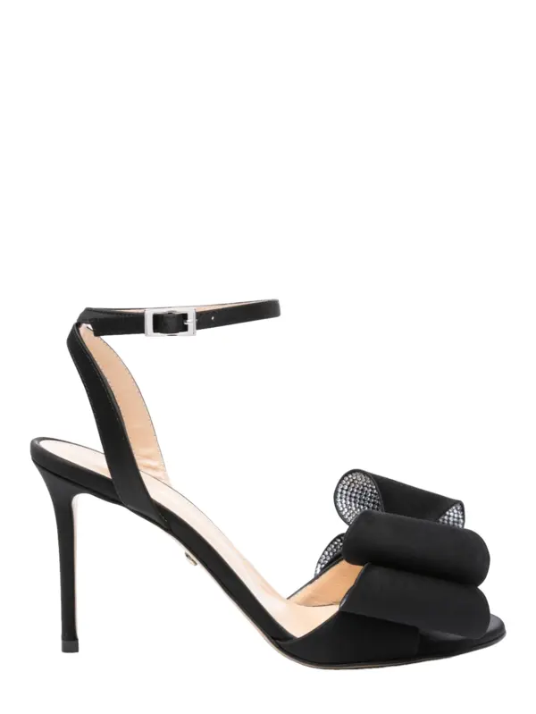 Mach & Mach Le Cadeau 95mm Bow-detail Pumps - Black