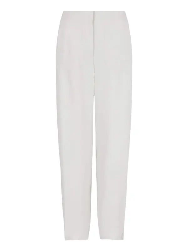 Giorgio Armani High-waisted Tapered Trousers - White