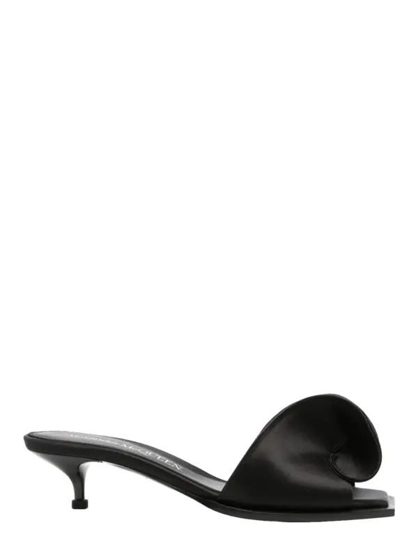 Alexander McQueen 55mm Folded-detail Sandals - Black