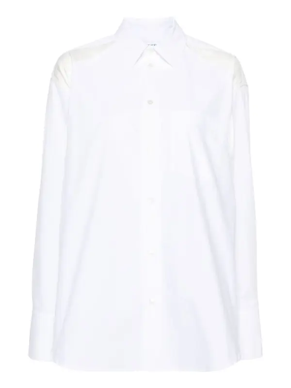 JW Anderson Panelled Cotton Poplin Shirt - White