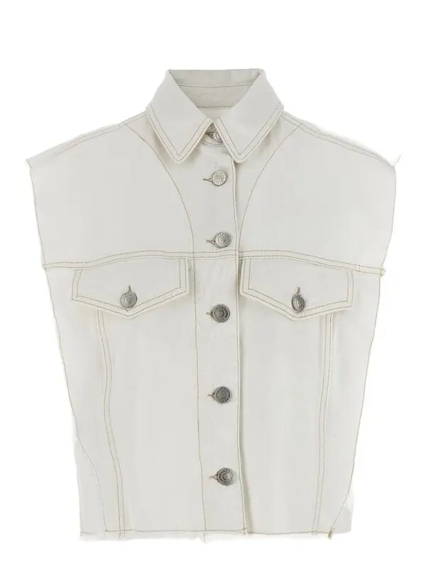 Isabel Marant Tyra Cotton Vest - White