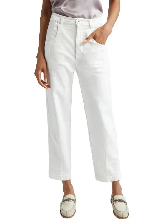 Eleventy Straight Leg Bull Pants - White