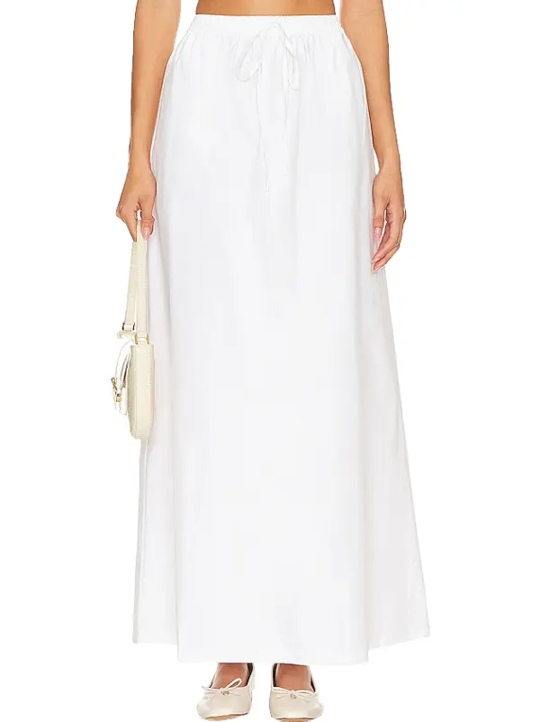 AEXAE Utility Maxi Skirt - White