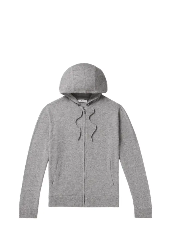 Mr P. Wool And Cashmere-blend Zip-up Hoodie - Gray