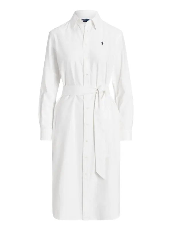 Ralph Lauren Polo Pony-embroidered Shirt Dress - White