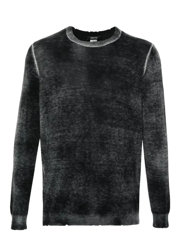 Avant Toi Distressed-effect Jumper - Grey