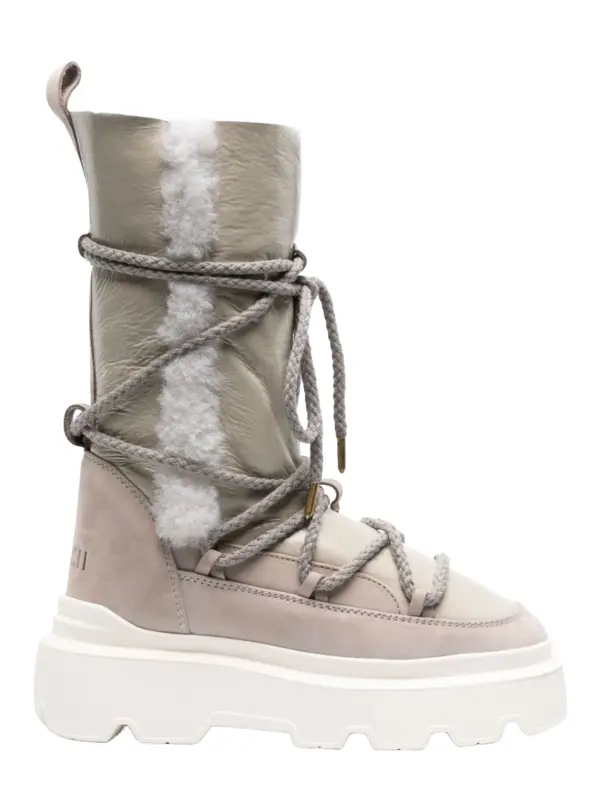 Inuikii Endurance Cozy Low Leather Boots - Neutrals