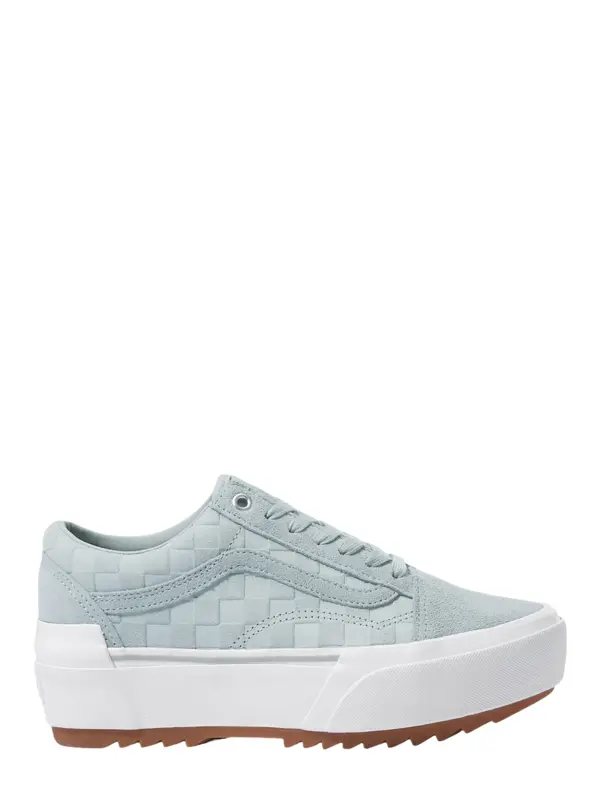 VANS Old Skool Stacked Embossed Checkerboard Sneakers - Grey