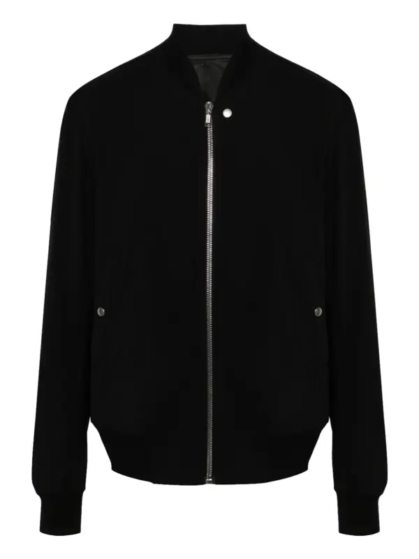 Rick Owens Crepe Wool Bomber Jacket - Black