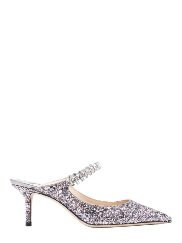 JIMMY CHOO Bing 65mm Mules - Silver