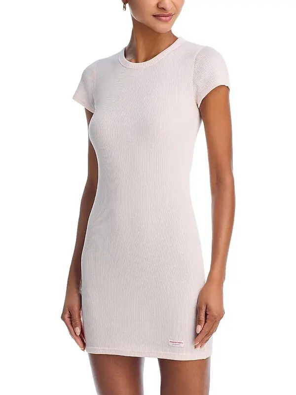 Alexander Wang Short Sleeve Crewneck Dress - Pearl Pink
