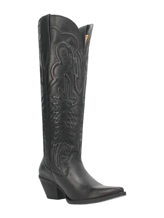 DINGO Raisin Kane Knee High Western Boots - Black