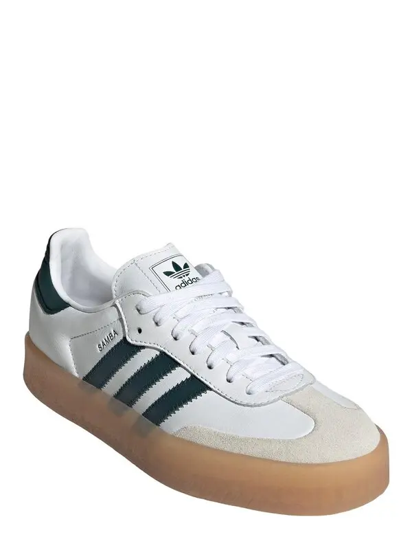 Adidas Sambae Platform Sneakers - White/ Off White/ Aurora Ivy