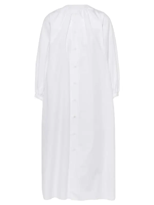 MAISON MARGIELA Cotton Poplin Midi Shirt Dress - White