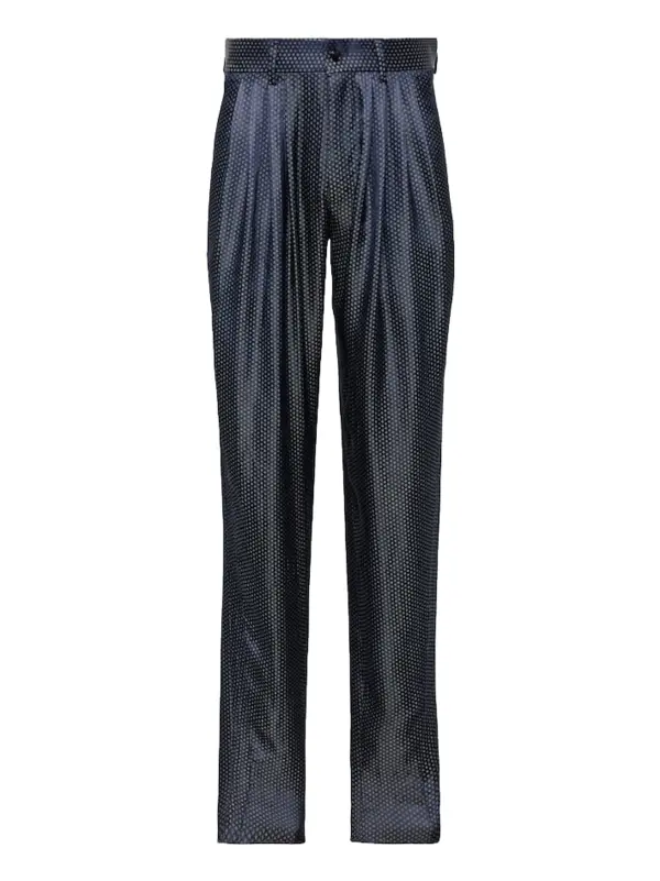 Giorgio Armani Printed Slim Pants - Blue