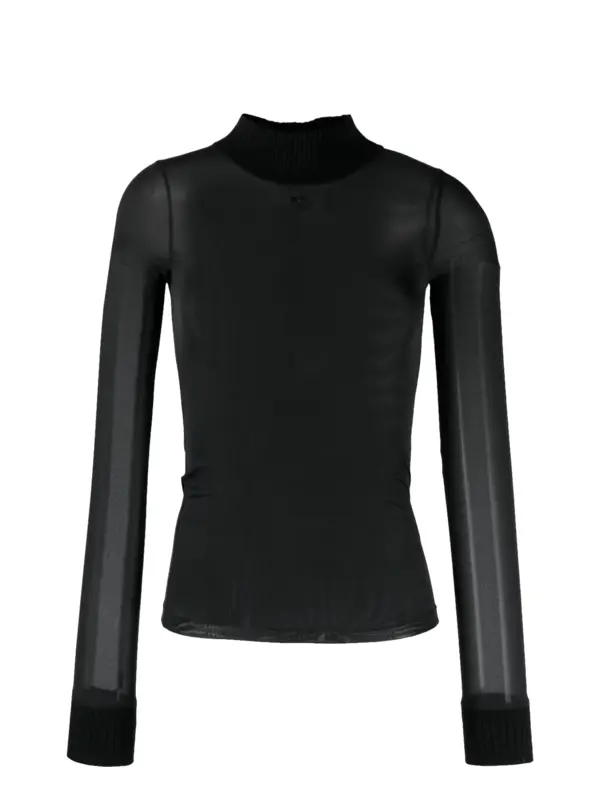 COURREGES Re-edition Second Skin T-shirt - Black