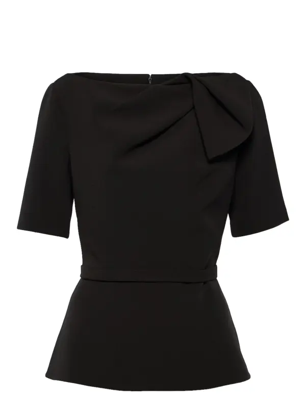 Safiyaa Gathered Top - Black