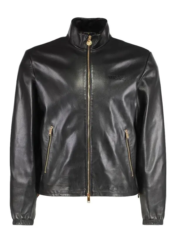 Versace Leather Jacket - Black