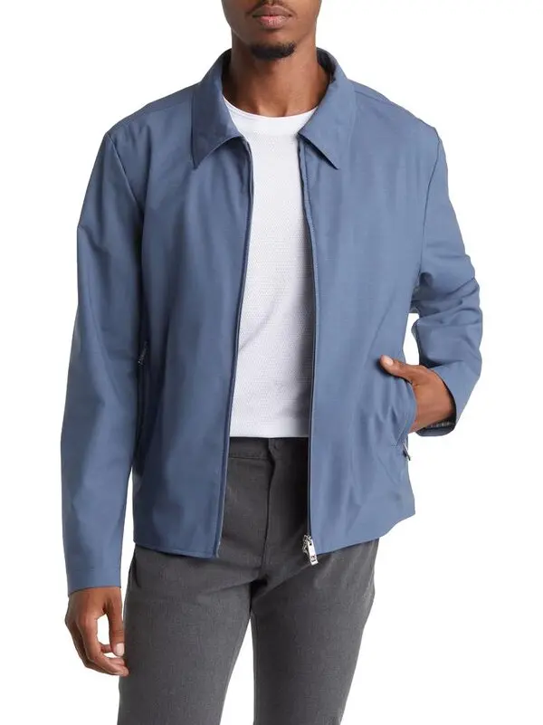Hugo Boss Hanry Wool-blend Jacket - Open Blue