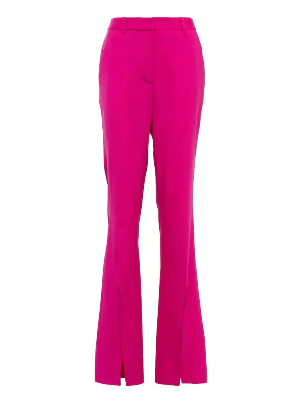 Giuseppe Di Morabito Mid-rise Flared Wool-blend Pants - Pink