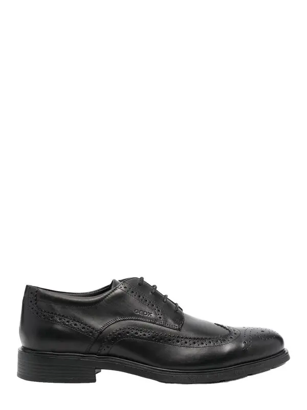 Geox Dublin Lace-up Brogue Shoes - Black