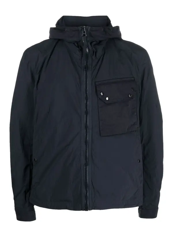 TEN C Zipped-up Jacket - Blue