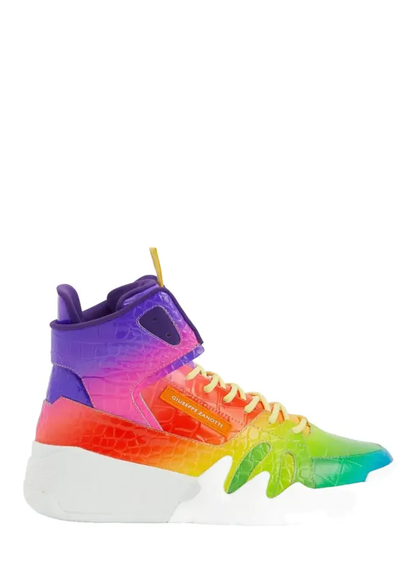 GIUSEPPE ZANOTTI Rainbow High-top Sneakers - Yellow