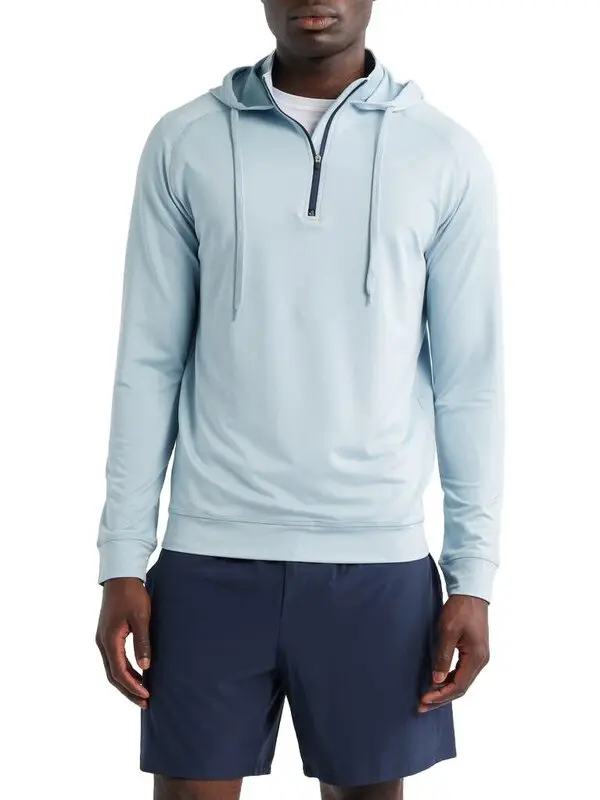 SWANNIES Vandyke Half Zip Hoodie - Sky