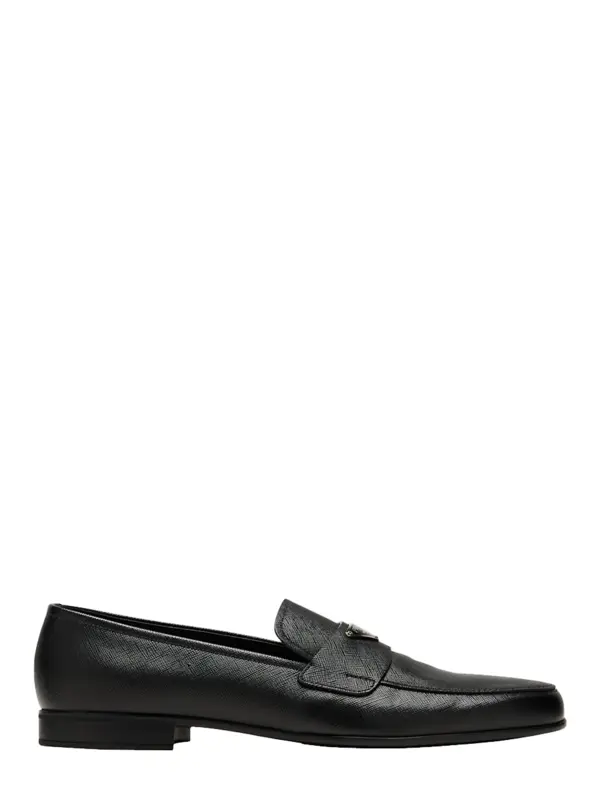 Prada Saffiano Leather Loafers - Black