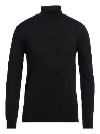 CRUCIANI Knitted Wool Turtleneck - Navy Blue