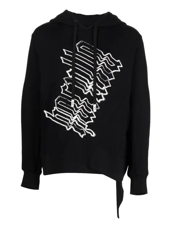 HACULLA. Glitch Logo-print Hoodie - Black