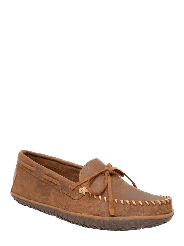 Minnetonka Tie Tread Loafer - Brown