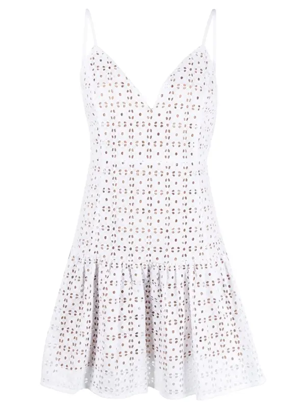 Michael Kors Sangallo Eyelet Mini Dress - White