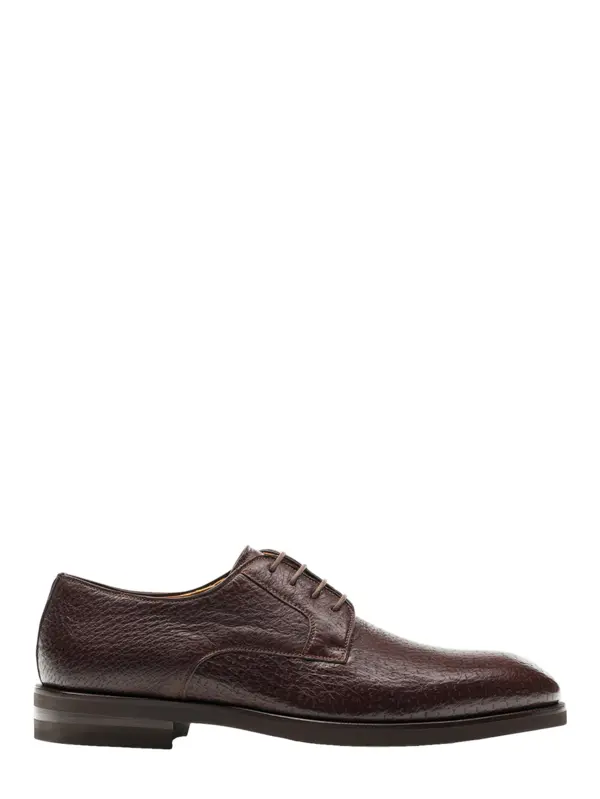 Magnanni Cusco Peccary Leather Derby Shoes - Brown