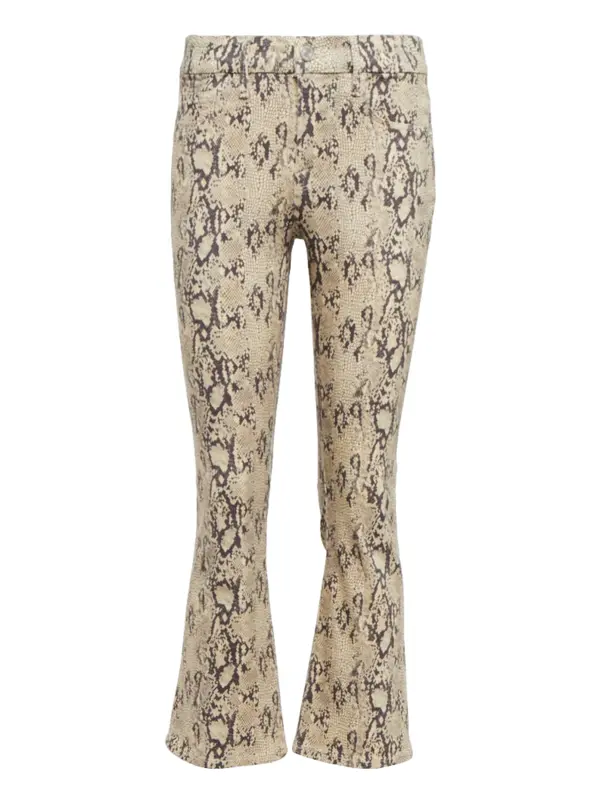 FRAME Le Crop Mini Flare Jeans - Green