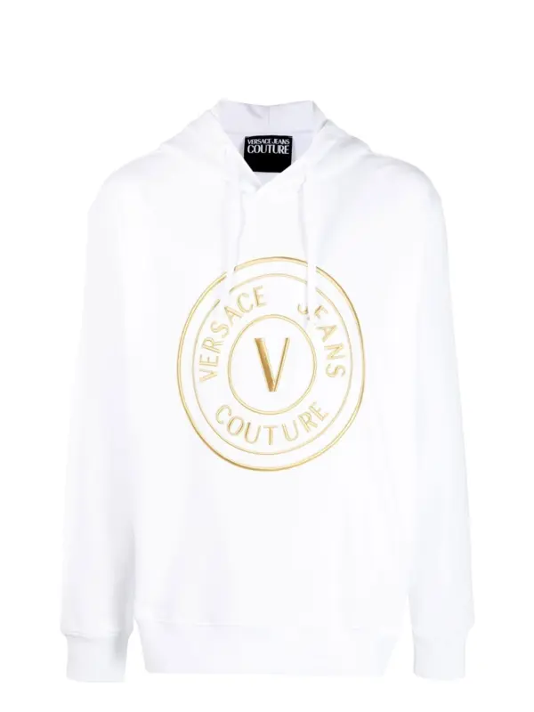 Versace Logo-print Hoodie - White