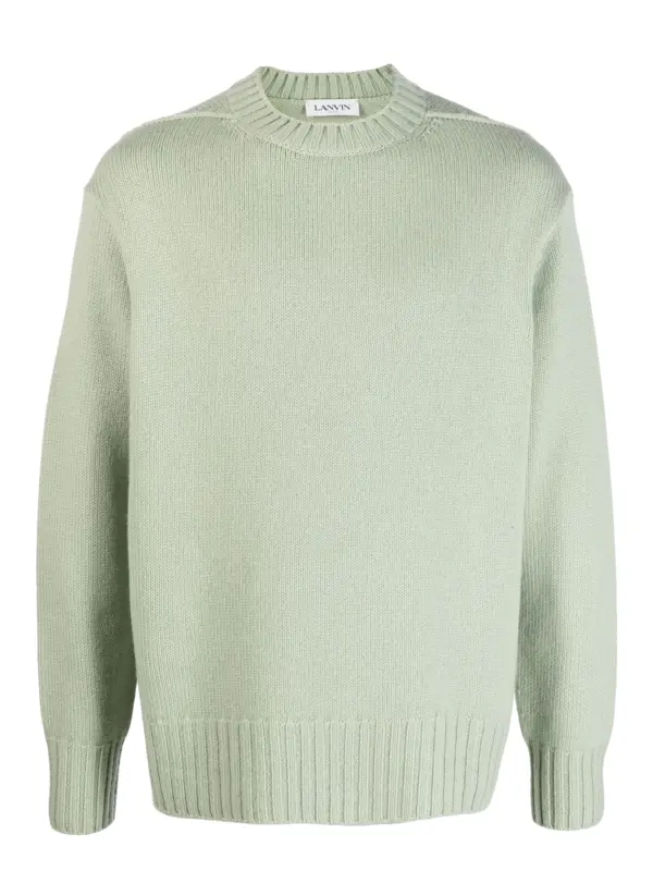 LANVIN Crew-neck Cashmere Jumper - Green