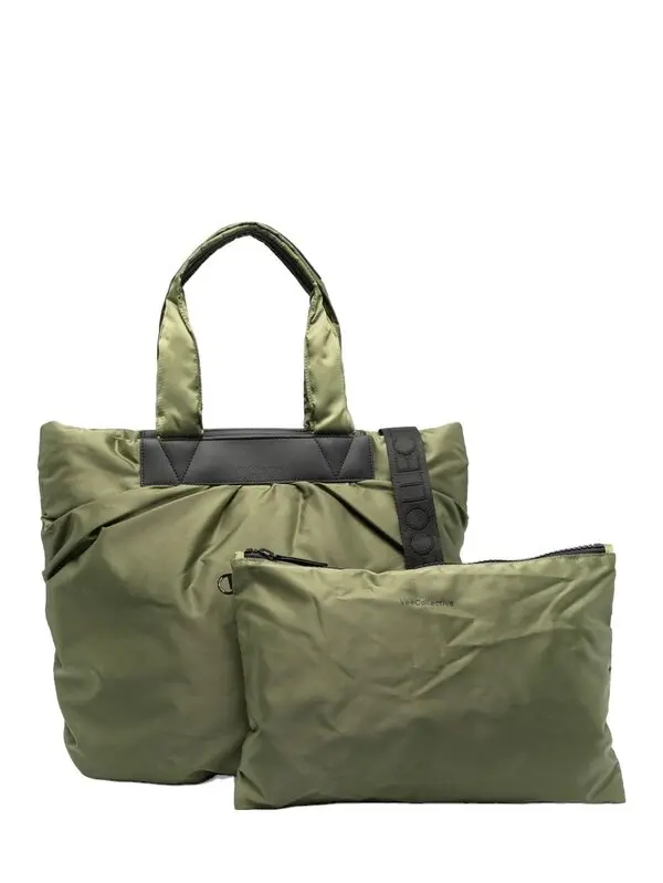 VEECOLLECTIVE Padded Tote Bag With Removable Pouch - Green