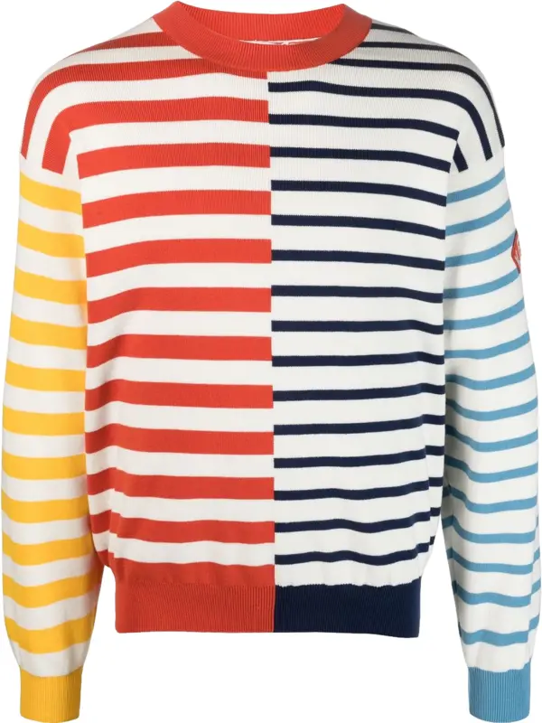 Kenzo Logo-print Striped Sweatshirt - White