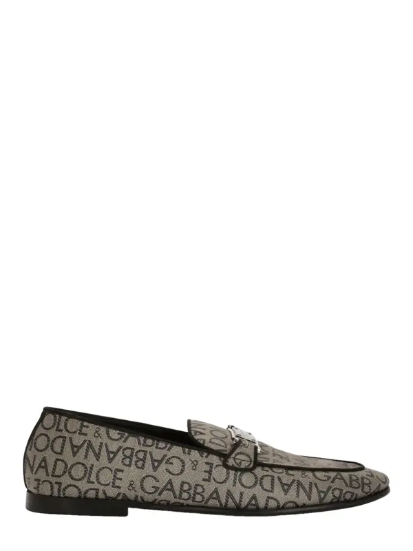 Dolce & Gabbana Logo Jacquard Loafers - Brown