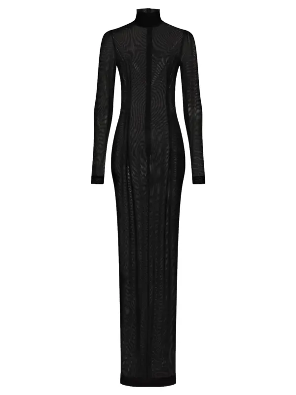 Dolce & Gabbana Tulle Maxi Dress - Black