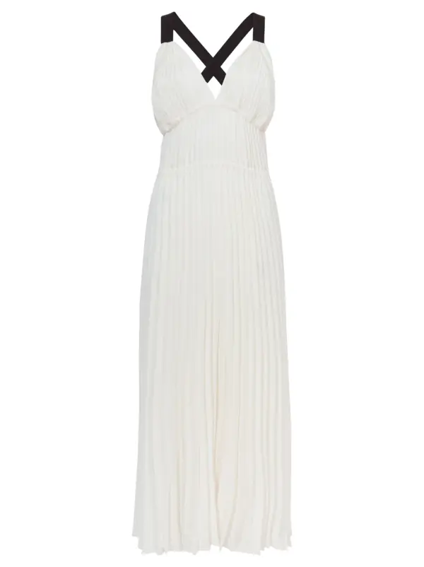 Proenza Schouler White Label Broomstick Pleated Tank Dress - White