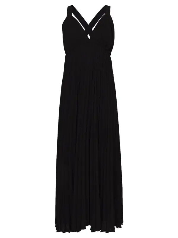 Proenza Schouler White Label Broomstick Pleated Tank Dress - Black