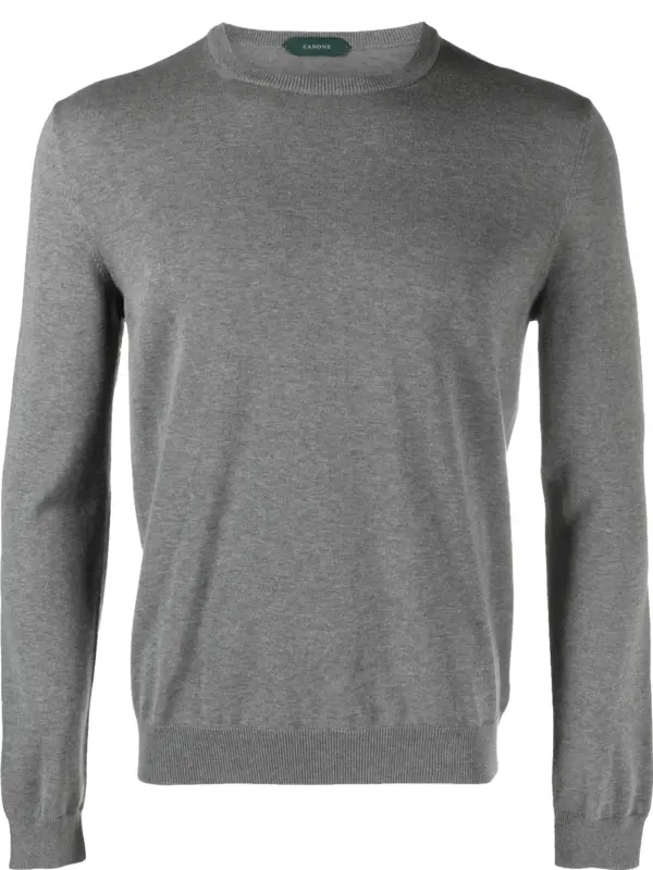 ZANONE Crew-neck Knitted Jumper - Grey